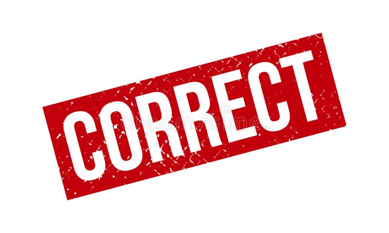 Correct Grunge Stamp with Tick Stock Vector - Illustration of caption ...