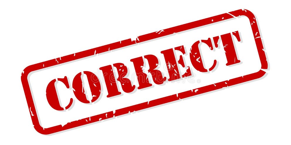 Correct Rubber Stamp Vector Stock Vector - Illustration of letter ...