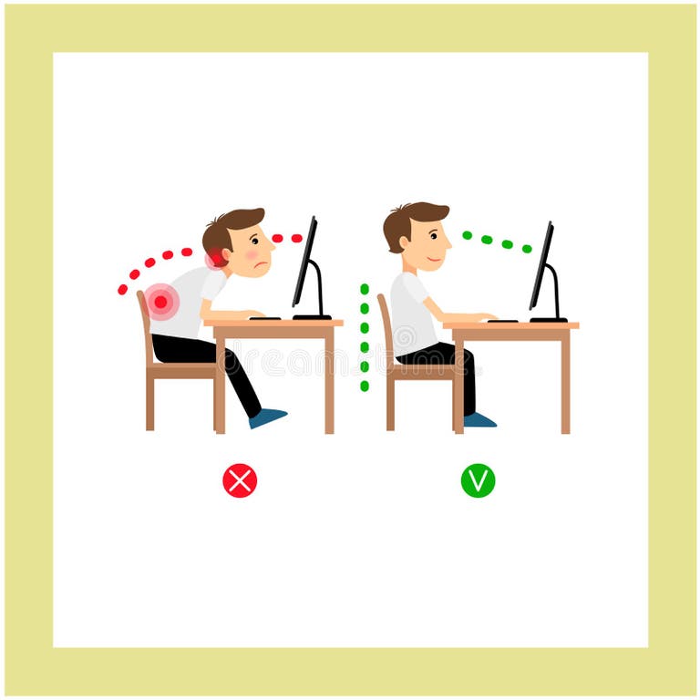 Good Posture Stock Illustrations – 3,175 Good Posture Stock ...