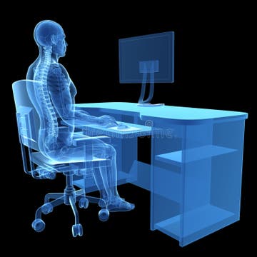 Skeleton Sitting Computer Stock Illustrations – 127 Skeleton Sitting ...