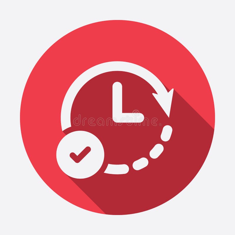 Correct Time Icon. Clock Icon with Check Sign. Clock Icon and Approved ...
