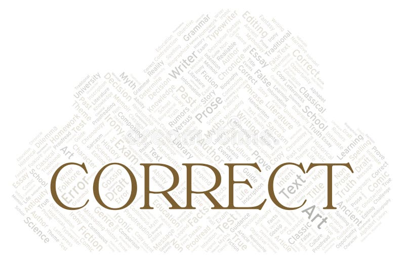 Correct Typography Word Cloud Create with the Text only Stock ...