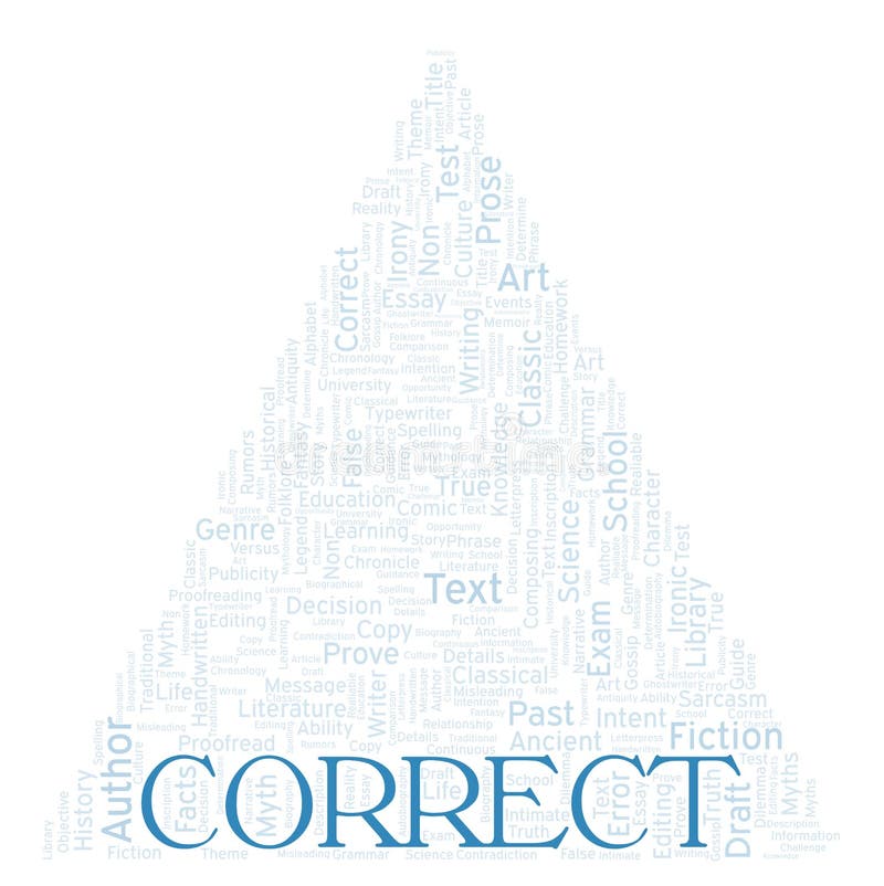 Correct Typography Word Cloud Create with the Text only Stock ...
