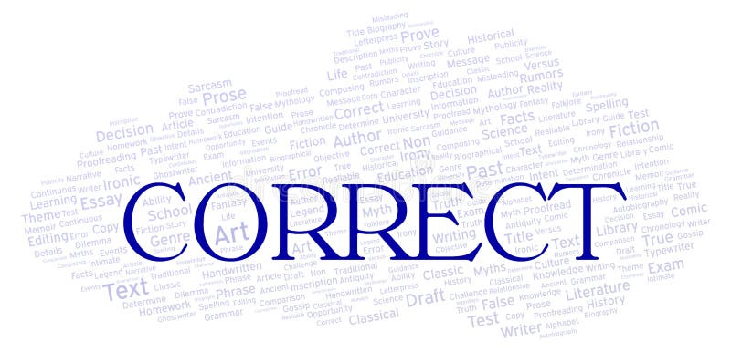 Correct Typography Word Cloud Create with the Text only Stock ...