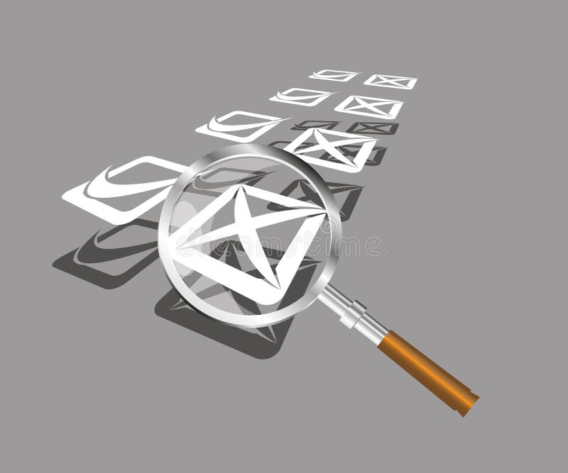 Correct and Wrong Check Box with Magnifier Stock Illustration ...