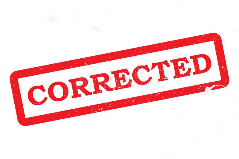 Corrected red stamp text stock vector. Illustration of documentation ... Corrected red stamp text stock vector. Illustration of documentation ...