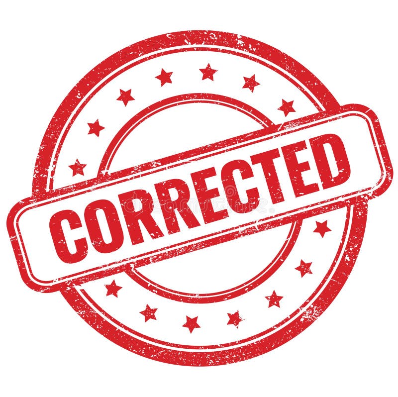 Corrected red stamp text stock vector. Illustration of amended - 43173402 Corrected red stamp text stock vector. Illustration of amended - 43173402