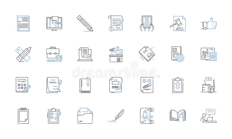 Correcting Line Icons Collection. Revise, Amend, Rectify, Adjust ...