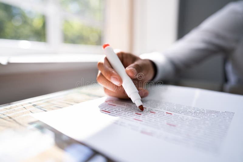 Correcting Spell and Grammar Mistake Stock Image - Image of ...