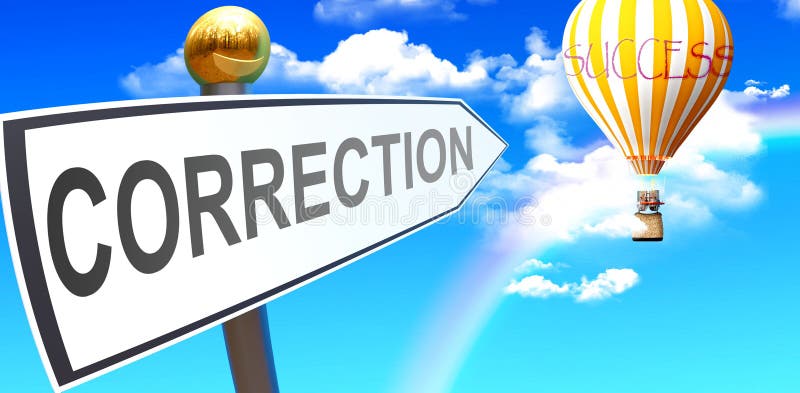 Correction and Success - Pictured As Word Correction on a Key, To ...