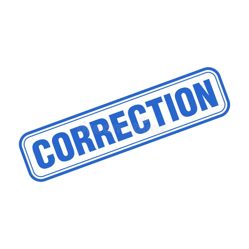 Correction Letter Rubber Stamp Template Design Stock Vector ...