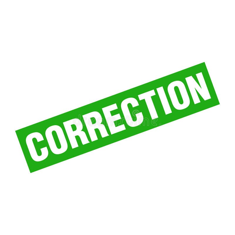 Correction Letter Rubber Stamp Template Design Stock Vector ...