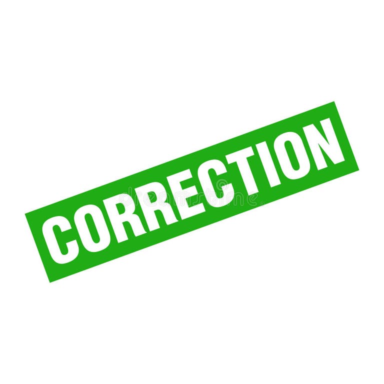 Correction Letter Rubber Stamp Template Design Stock Vector ...