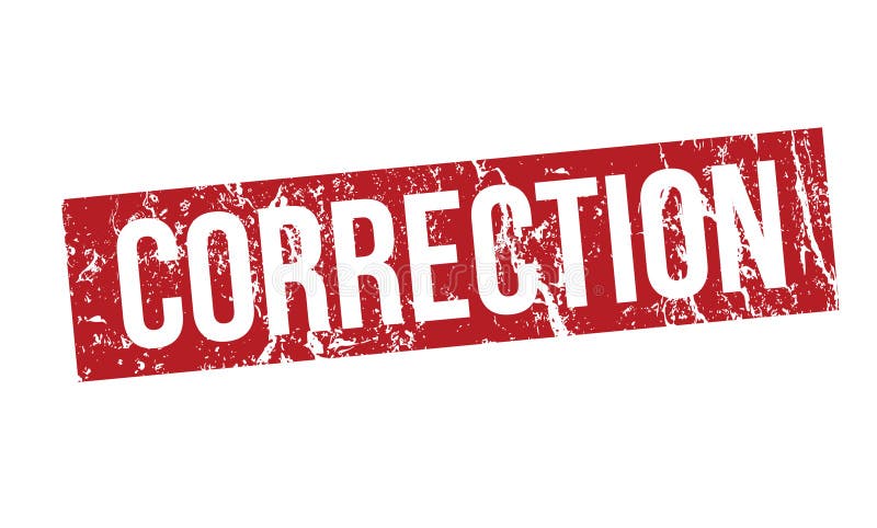 Correction - Red Rubber Stamp with Grunge Effect Stock Vector ...