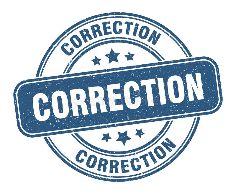 Correction Stamp. Correction Label. Round Grunge Sign Stock Vector ...