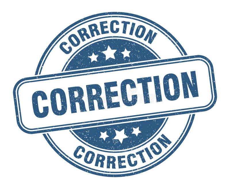 Correction Stamp. Correction Round Ribbon Sticker. Tag Stock Vector ...