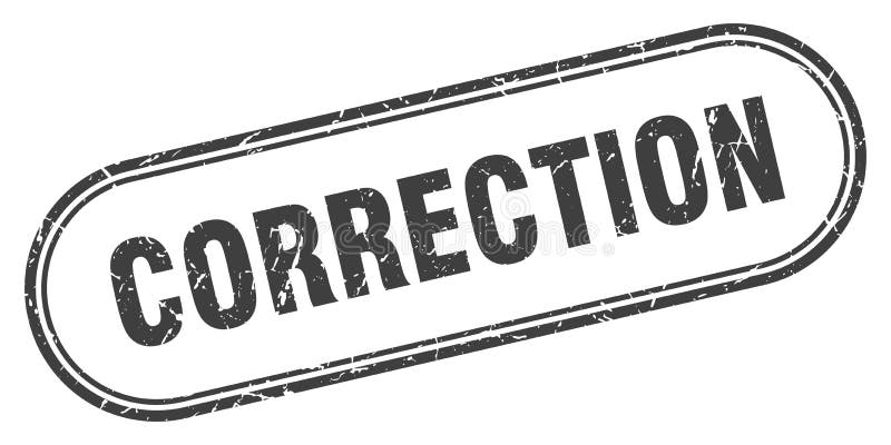 Correction Stamp. Correction Round Ribbon Sticker. Tag Stock Vector ...