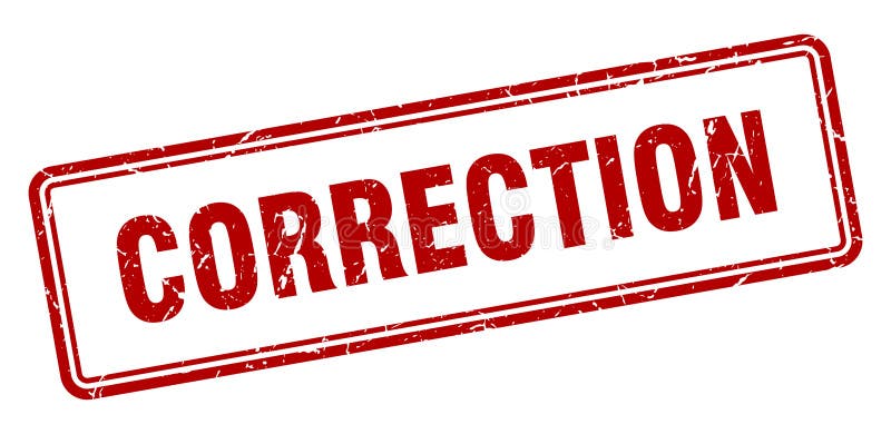 Correction Stamp. Correction Round Ribbon Sticker. Tag Stock Vector ...