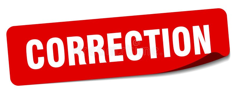 Correction Sticker Stock Illustrations – 585 Correction Sticker Stock ...