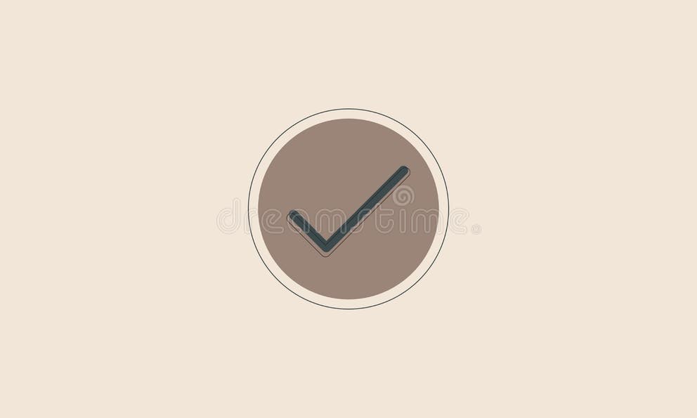 Correction, Tick Icon, Tick Mark with Round, Tick Design Stock Vector ...