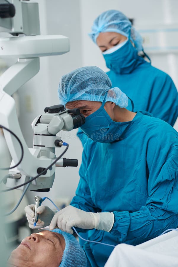 Correction of vision stock image. Image of surgery, professional - 71272575