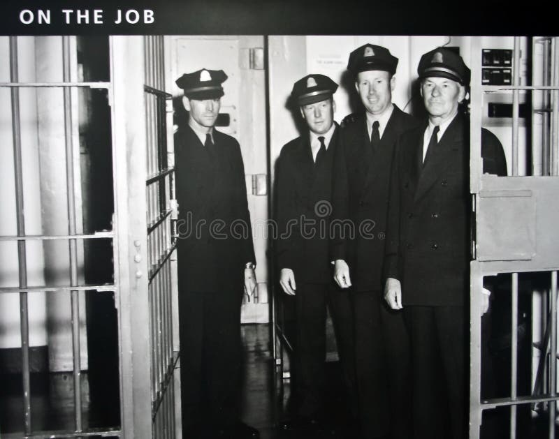 Correctional Officers in Alcatraz Editorial Stock Image - Image of bars ...