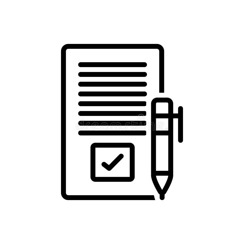 Black Line Icon for Corrections, Reform and Correction Stock ...