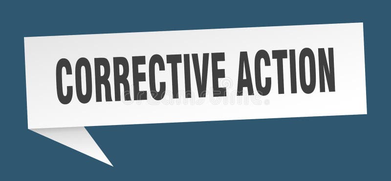 Corrective Action Banner. Corrective Action Speech Bubble Stock Vector ...
