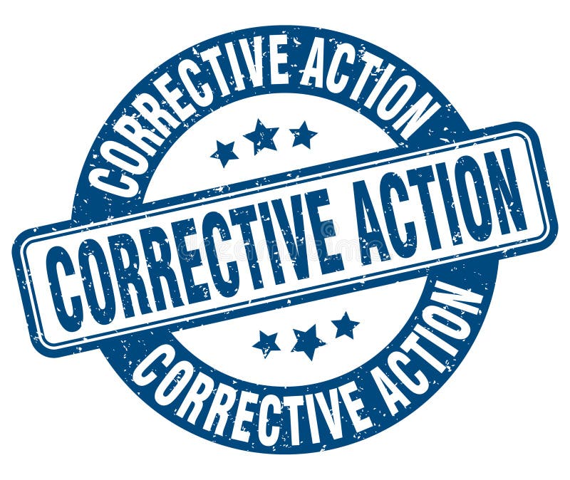 Corrective Action Stamp. Corrective Action Label. Round Grunge Sign ...