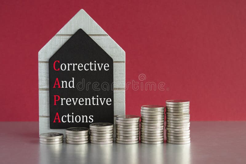 Corrective and Preventive Actions Symbol. White Text Corrective and ...