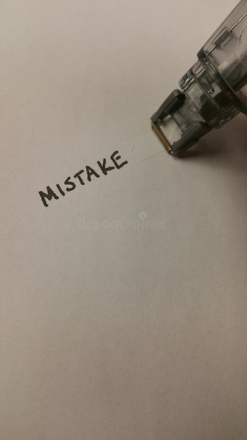 Corrective tape mistake stock image. Image of mistake - 52813281