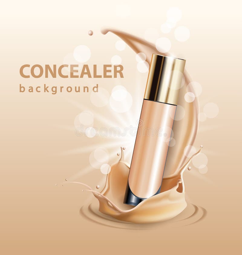Corrector,Foundation Ads Template, 3D Illustration of the Product with ...