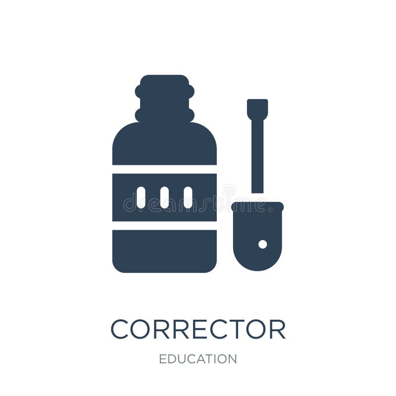 Corrector Icon in Trendy Design Style. Corrector Icon Isolated on White ...