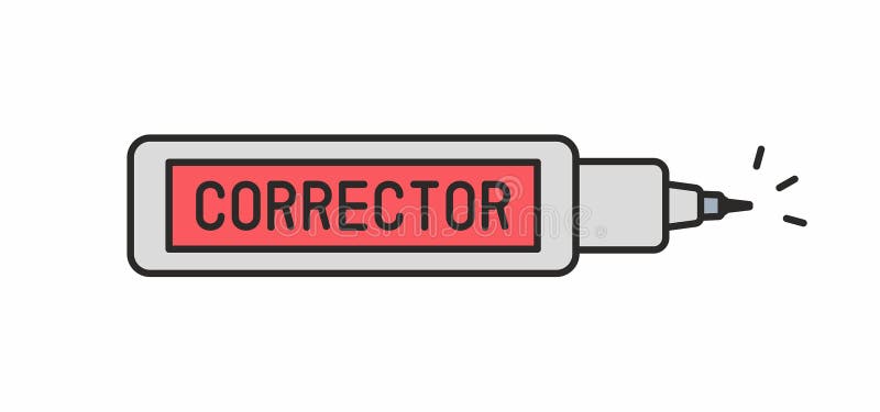 Corrector stock vector. Illustration of drawing, color - 13922547