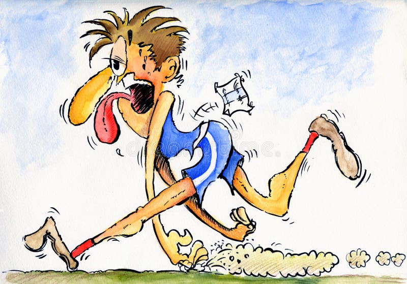 Corredor agotado stock de ilustración. Ilustración de historieta - 79410345