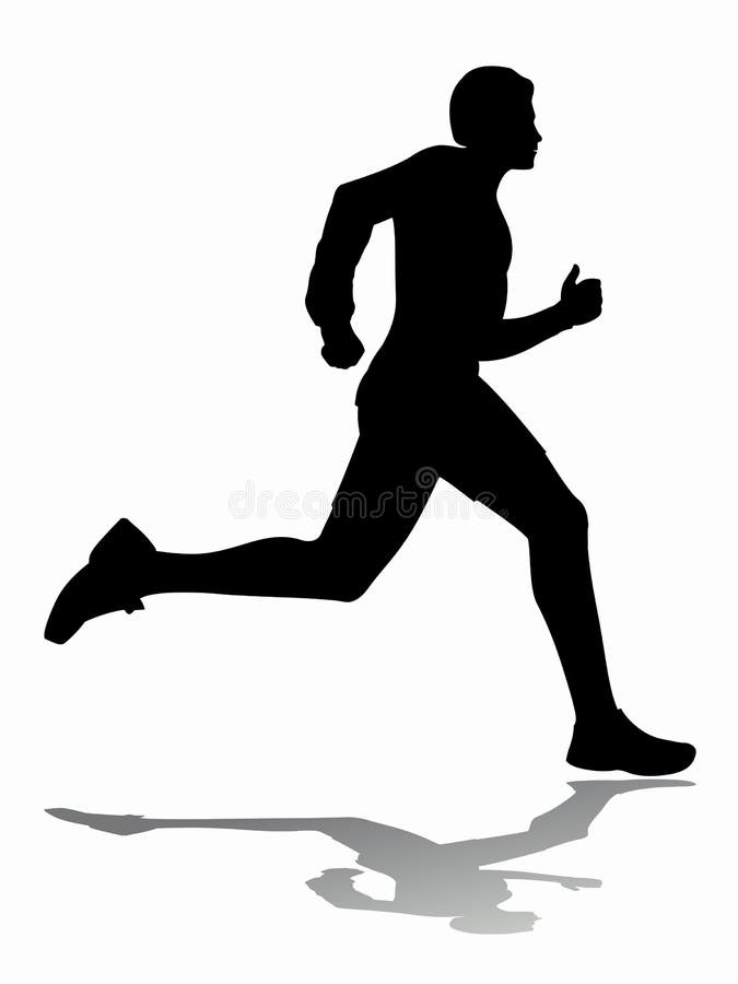 Corredor Del Hombre, Bosquejo Del Vector Ilustración del Vector ...
