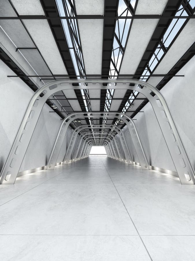 Corredor moderno foto de stock. Imagem de vidro, assoalho - 34364048