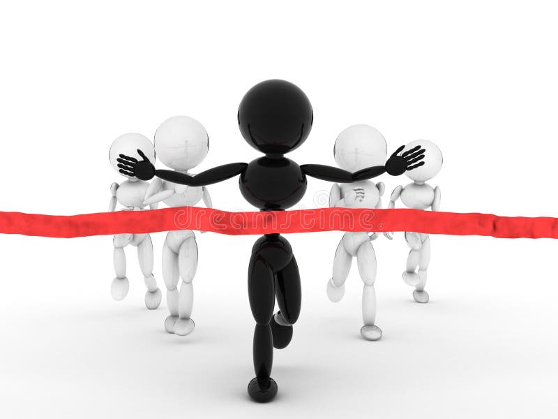 Corredores Cerca De La Meta #1 Stock de ilustración - Ilustración de ...