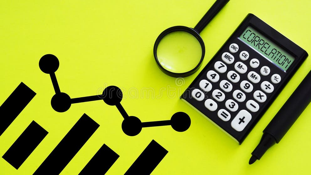 Correlation Coefficient is Shown Using the Text Stock Photo - Image of ...