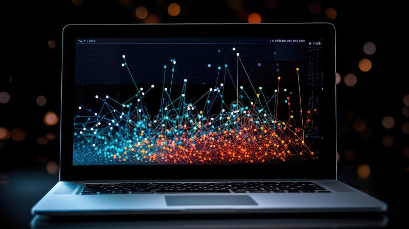 Correlation Graph Data Screen Stock Illustration - Illustration of ...