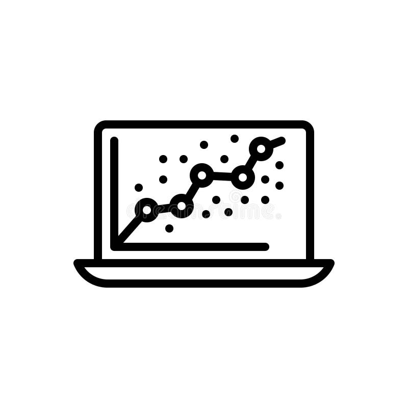 Black Line Icon for Correlation, Connection and Stats Stock Vector ...