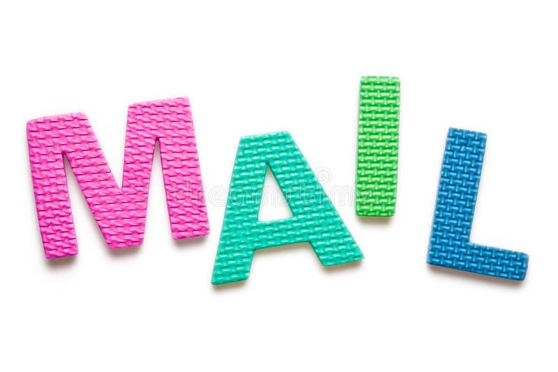 CORREO de la palabra foto de archivo. Imagen de verde - 3084204