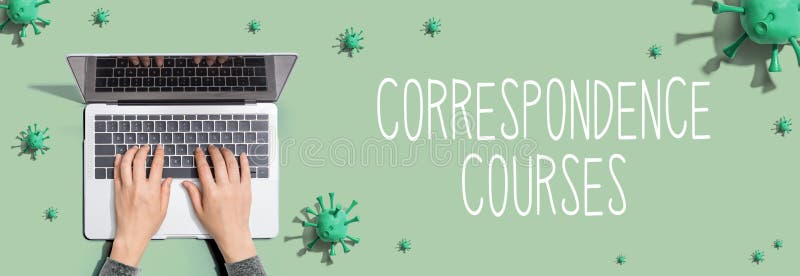 Correspondence Courses with Office Supplies Stock Image - Image of ...