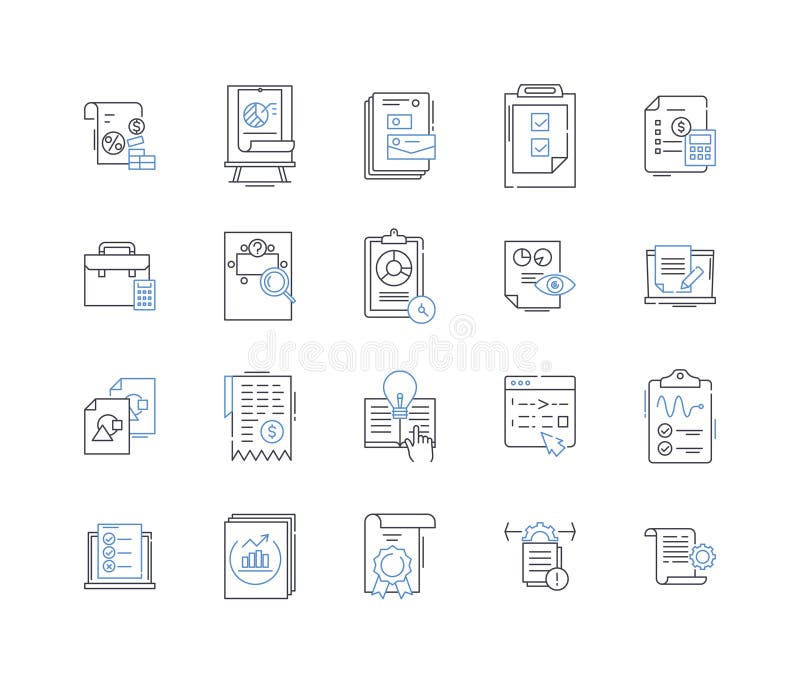 Correspondence Line Icons Collection. Letters, Emails, Messages ...