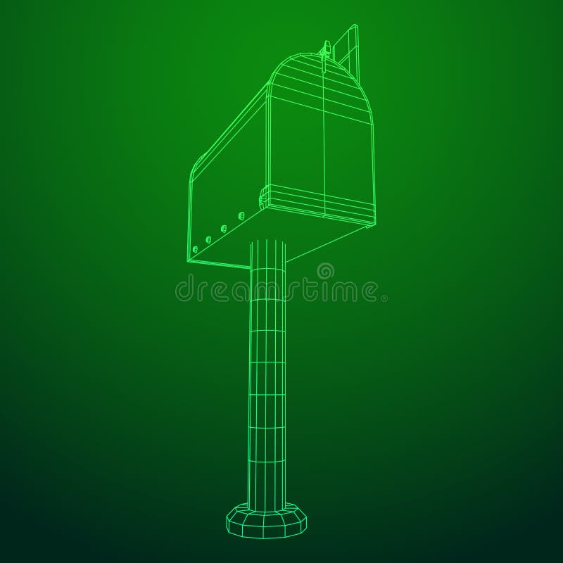 Correspondence Mailbox Wireframe Stock Vector - Illustration of model ...