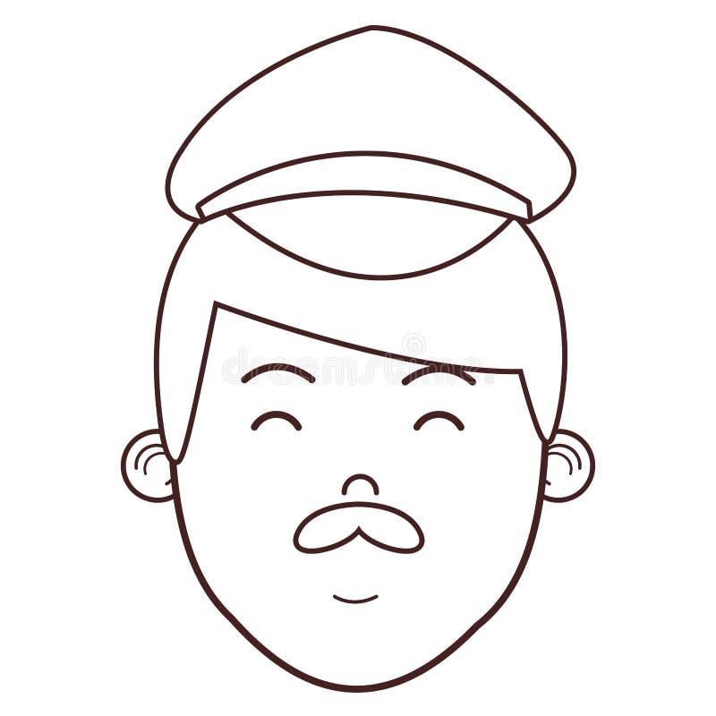 Correspondence Postman Face Cartoon Stock Vector - Illustration of ...