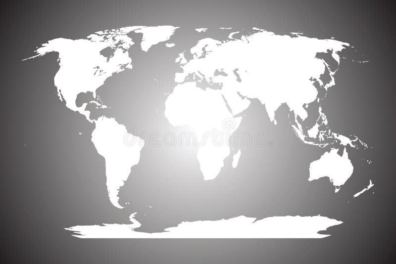 Mapa Del Mundo Blanco Continentes Del Vector Del Planeta Ilustración ...