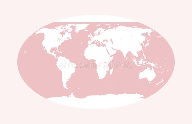 Mapa Del Mundo Llenado De Efecto Rosado Del Watercolour Stock de ...