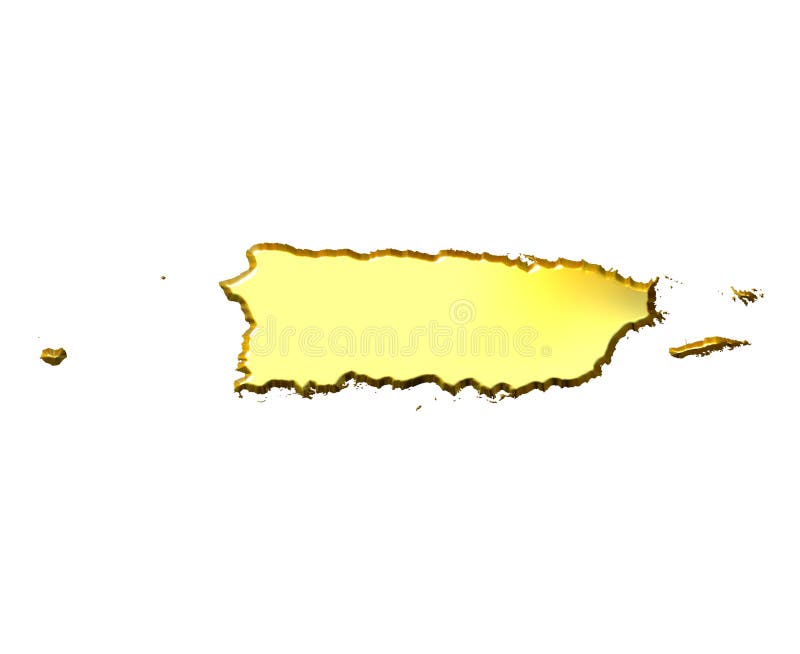 Silueta Del Mapa De Puerto Rico Stock de ilustración - Ilustración de ...