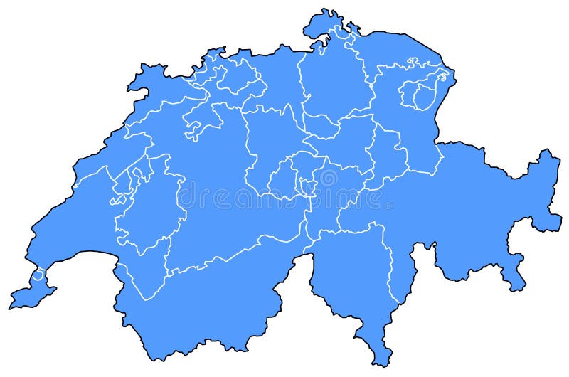 áreas Suiza Del Prefijo Postal 2-digit Ilustración del Vector ...